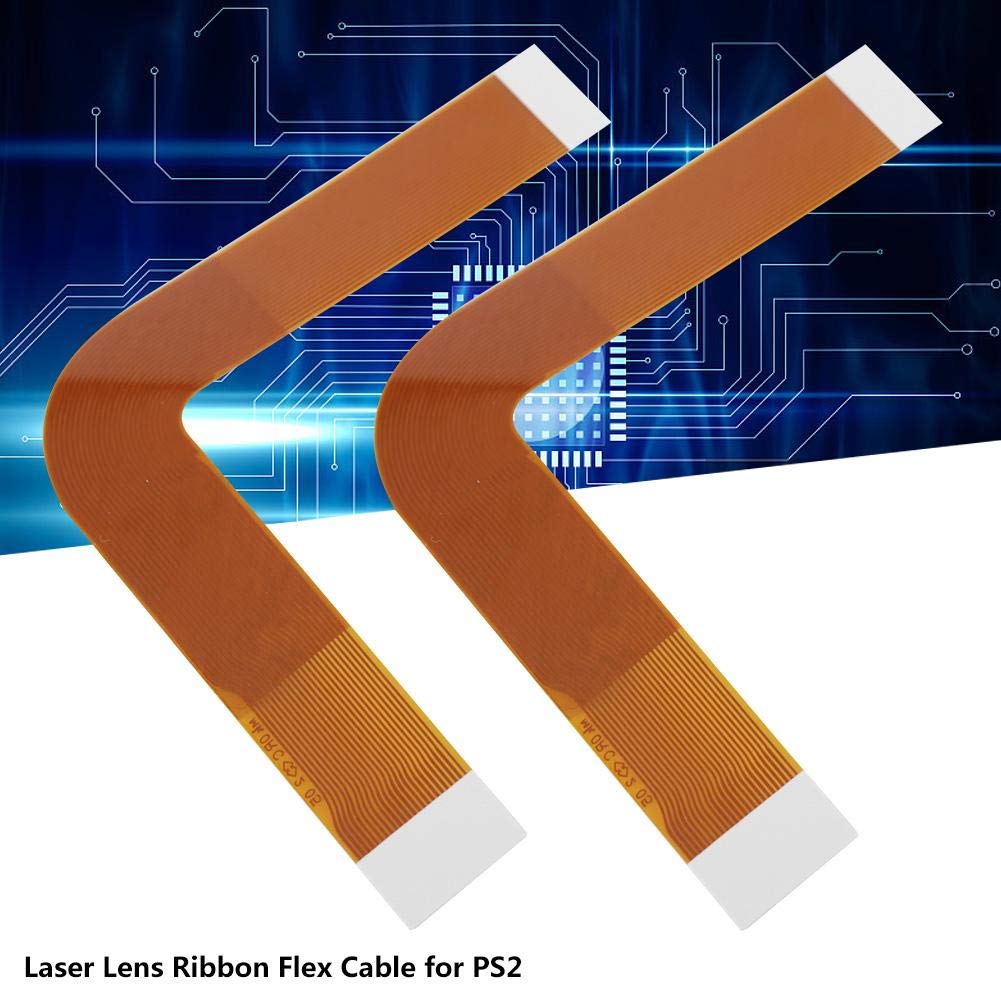 Ribbon Cable for PS2 Slim, 2pcs 7W Pickup Laser Lens Flat Ribbon Flex Cable Repair Part for PS2