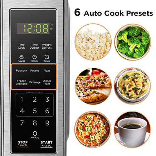 EUHOMY Mini Fridge with Freezer, 3.2 Cu.Ft Compact Refrigerator with freezer, 2 Door Mini Fridge & BLACK+DECKER EM720CB7 Digital Microwave Oven with Turntable Push-Button Door, Child Safety