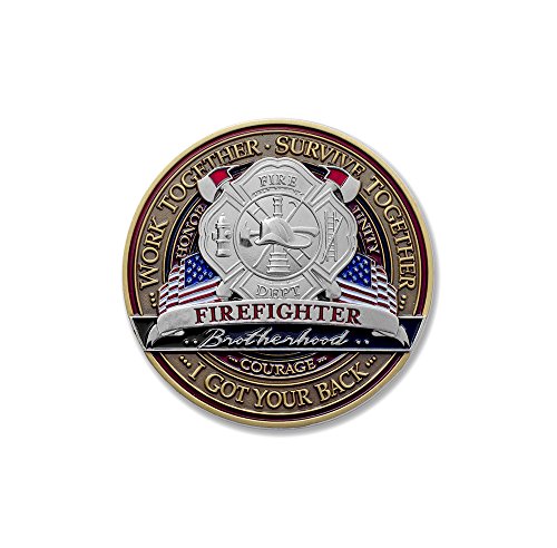 Firefighter Brotherhood Challenge Coin Saint Florian in Deluxe Display tin with Bonus polishing Cloth