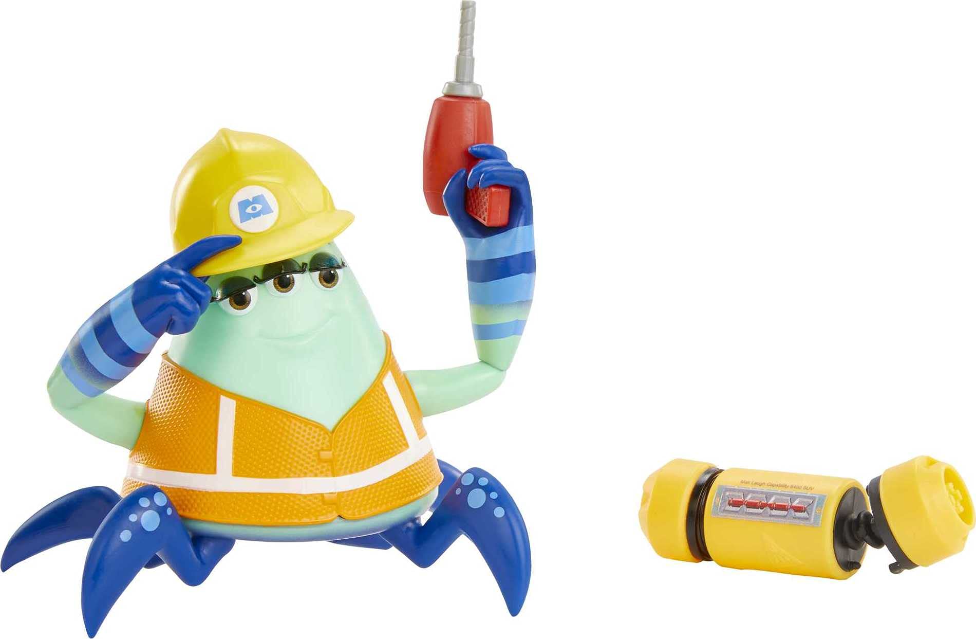 Mattel Pixar Monsters at Work Cutter Action Figure, Collectible Disney Plus Character Toy with Accessories, 4.75-in Tall Posable Authentic Detail, Kids Gift Ages 3 Years & Older