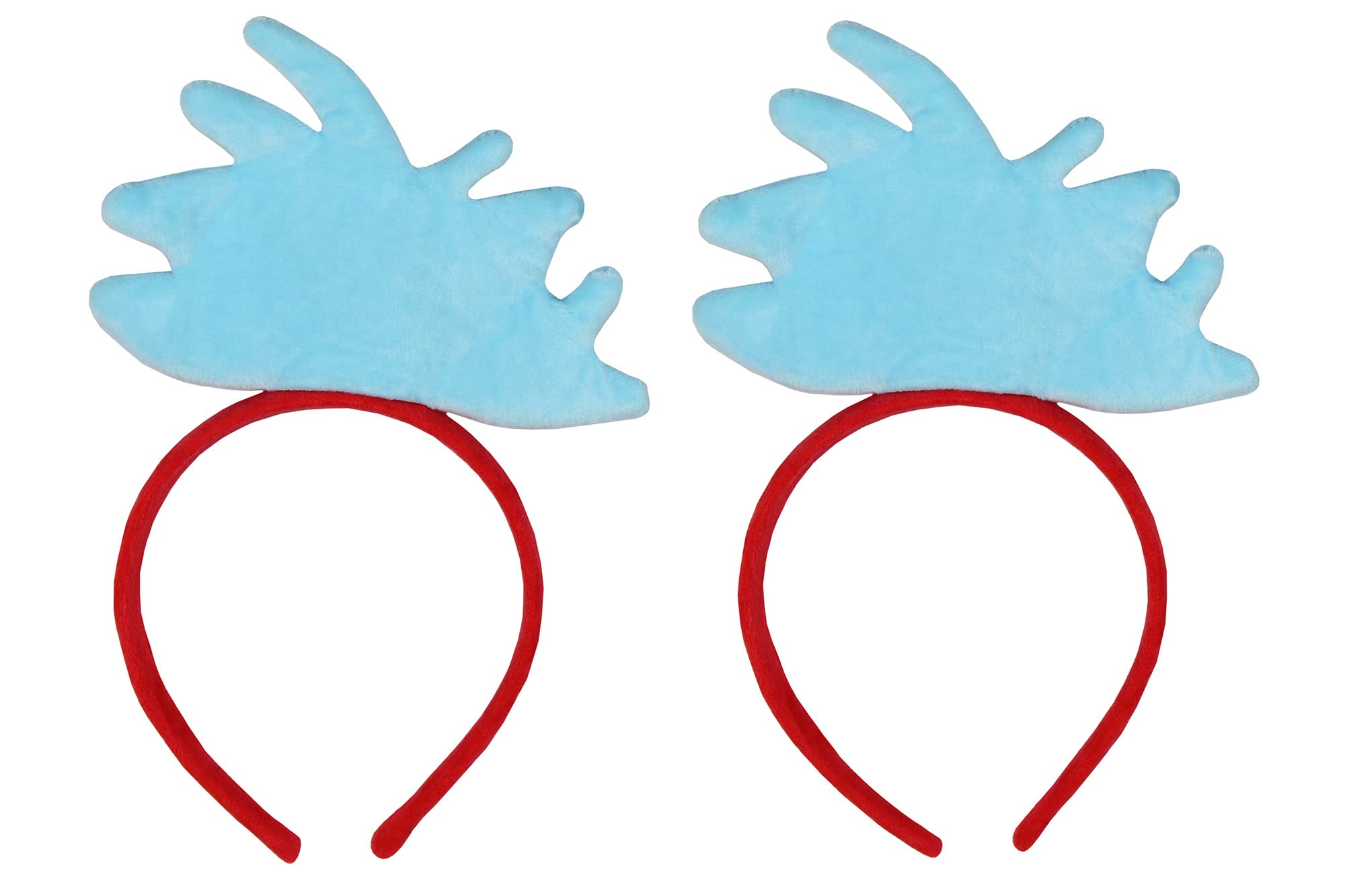 Bioworld Dr. Seuss Cat In The Hat Thing 1 And Thing 2 3D Design Headbands 2 Pack For Women and Girls