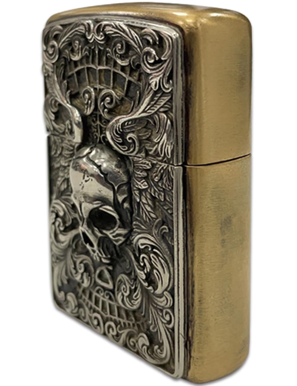 Brass Lighter Case Metal Replacement Tank Handmade Gift for Men, Retro Lighter Sleeve Pouches Lighter Protective Storage Case Holder for Father Boy Friend Husband