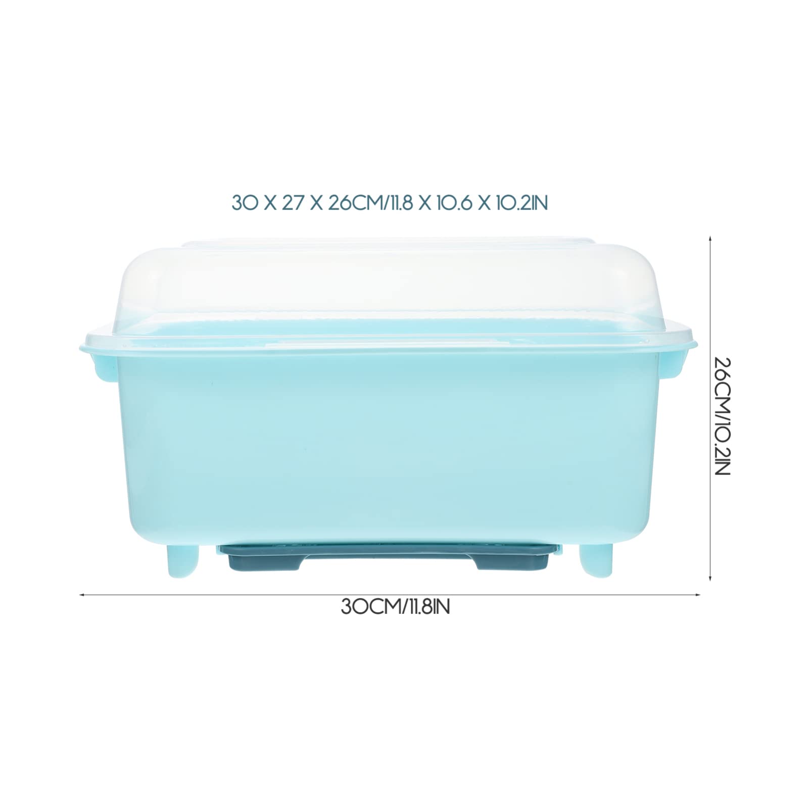 Cabilock Baby Bottle Drying Rack with Anti- Cover Nursing Bottle Storage Box Plastic Tableware Box Organizer Portable Countertop Dryer for Tea Cup Coffee Mug Bowl