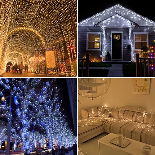 VITOOTE Twinkle Star 66ft 480 LED String Lights Outdoor, Waterproof Connectable Hanging Light for Party Decor, Wedding Party Home Garden Hotel Christmas Lights(Warm White)