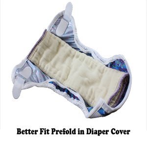 OsoCozy Better Fit Unbleached Prefold Cloth Diapers -100% Cotton, Gauze Weave, Sized for Tri Folding - Size 3 - (Toddler 4x8x4 Fits 25-45 lb.) - 1 Dozen