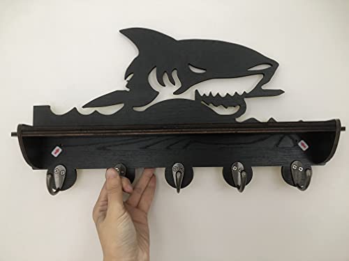 Hook with Shelf Hanger for Clothes Hanger for Coats Hats The Shallows Shark Protective Animals Great Movie Peripheral Product DIY Design Gift for Girlfriend Boyfriend Wild Life