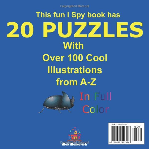 I Spy Backyard Bugs: A Fun Guessing Game Picture Book for Kids Ages 2-5, Toddlers and Kindergartners ( Picture Puzzle Book for Kids ) (I Spy Books for Kids)