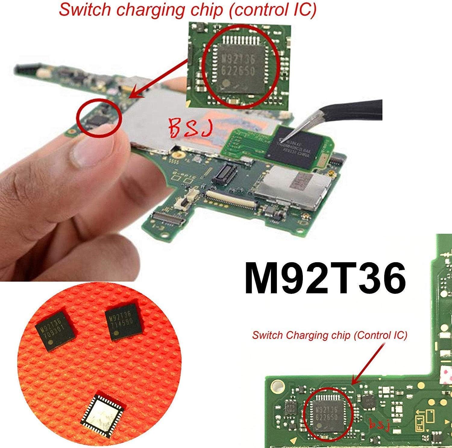 M92T36 M92T36 USB-C Power Battery Charging Control IC Chip Replacement for Nintend Switch NS Motherboard Repair Part