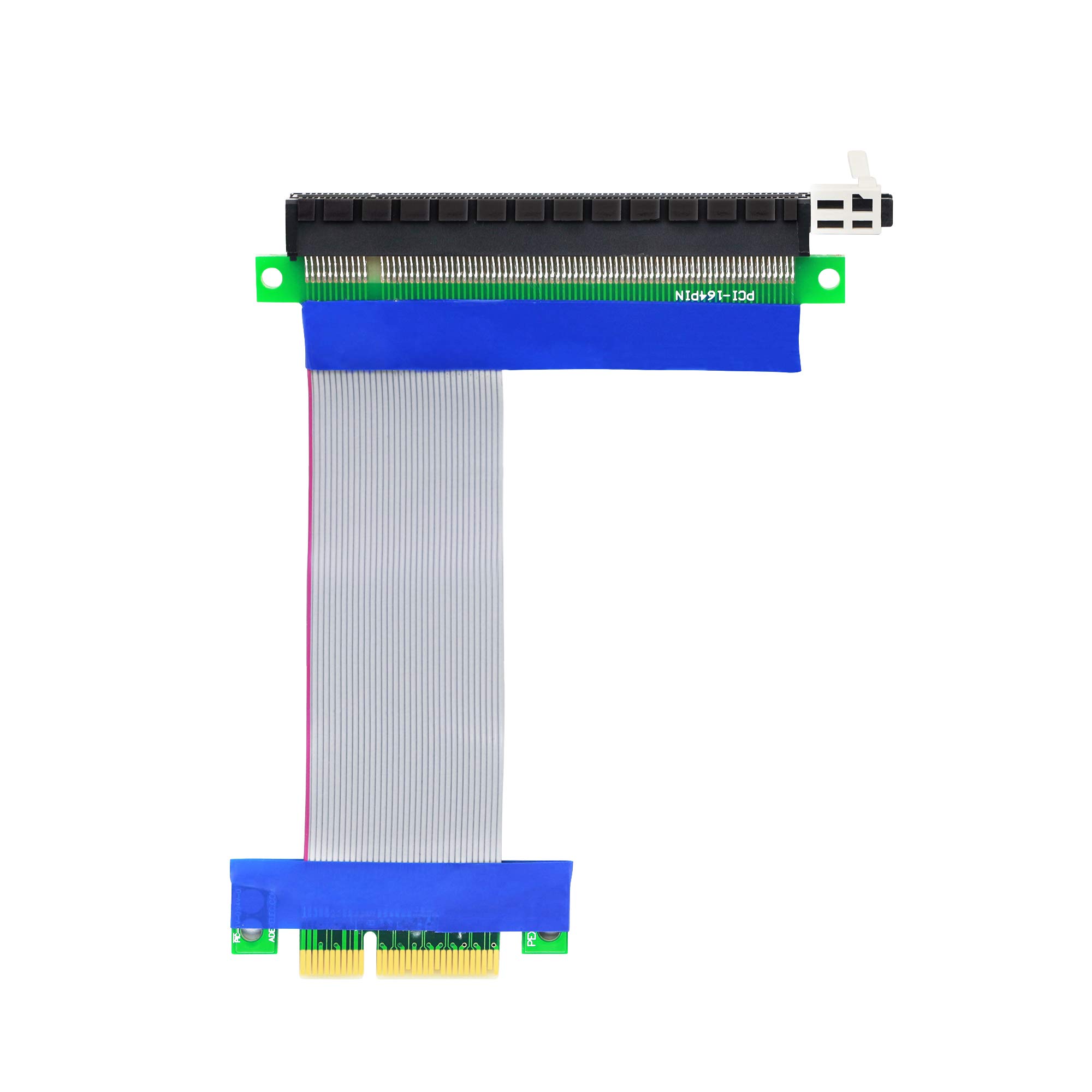 CERRXIAN PCI-e PCI Express 16X Female to 4X Male Riser Mining Extension Cable 14cm(16-4x)