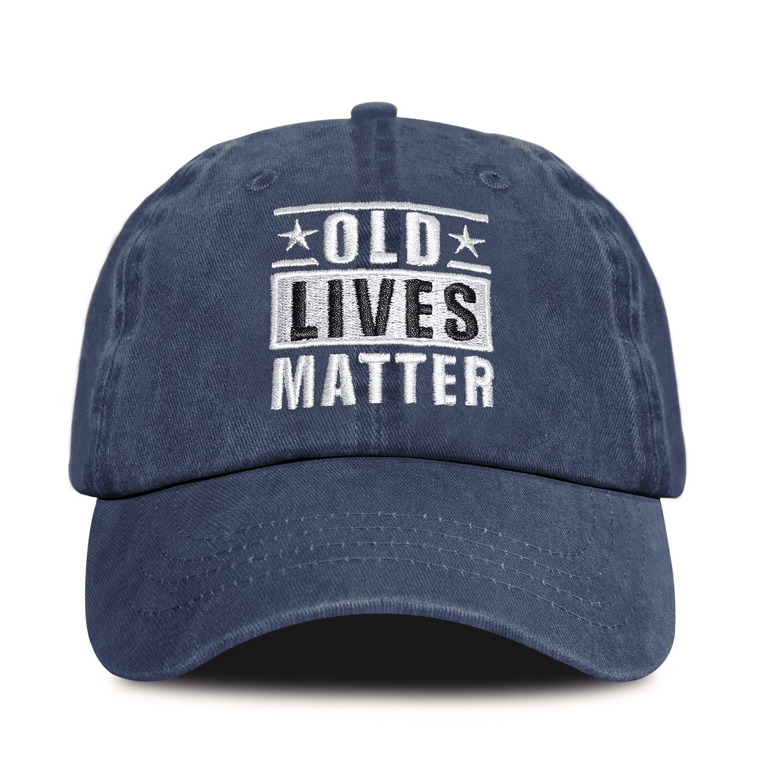Birthday Gifts Baseball Cap for 50th 60th 70th 80th Men Women, Old Lives Matter, Vintage Adjustable Washed Cotton Hat