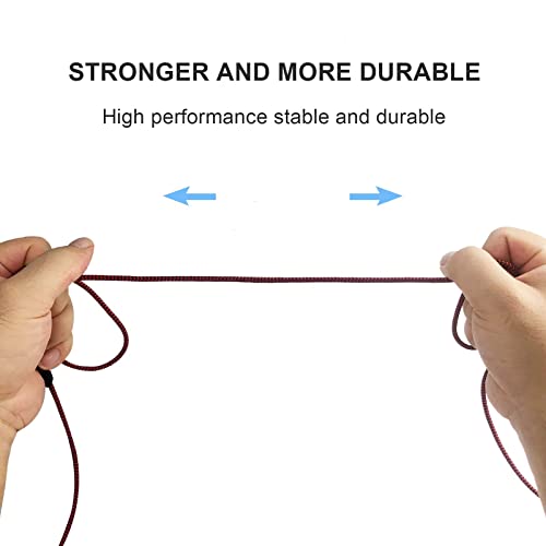 MQDITH 2.0M Replacement Audio Cable Compatible with Astro A40 A40TR Gaming Headset, Inline Mute Wire and No Volume Control Cord (Nylone Cord, Red/Black)