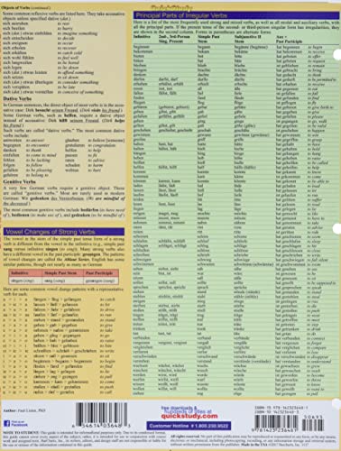 German Verbs: A Quickstudy Language Reference Guide (English and German Edition)