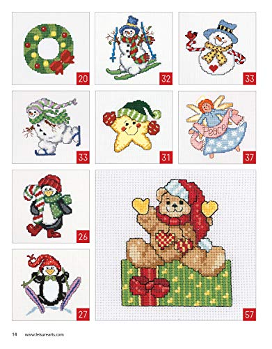 Leisure Arts XStitch Holiday OrnmntsGalorBk