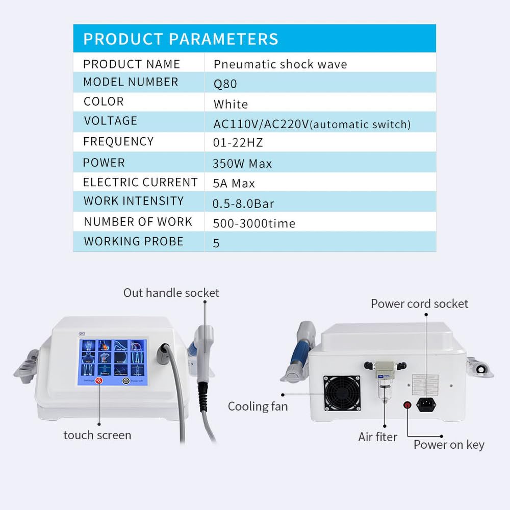 Kalecope Shock Wave Therapy Machine for Joint and Muscle Pain Relief, Muscle and Bone Tissue Regeneration