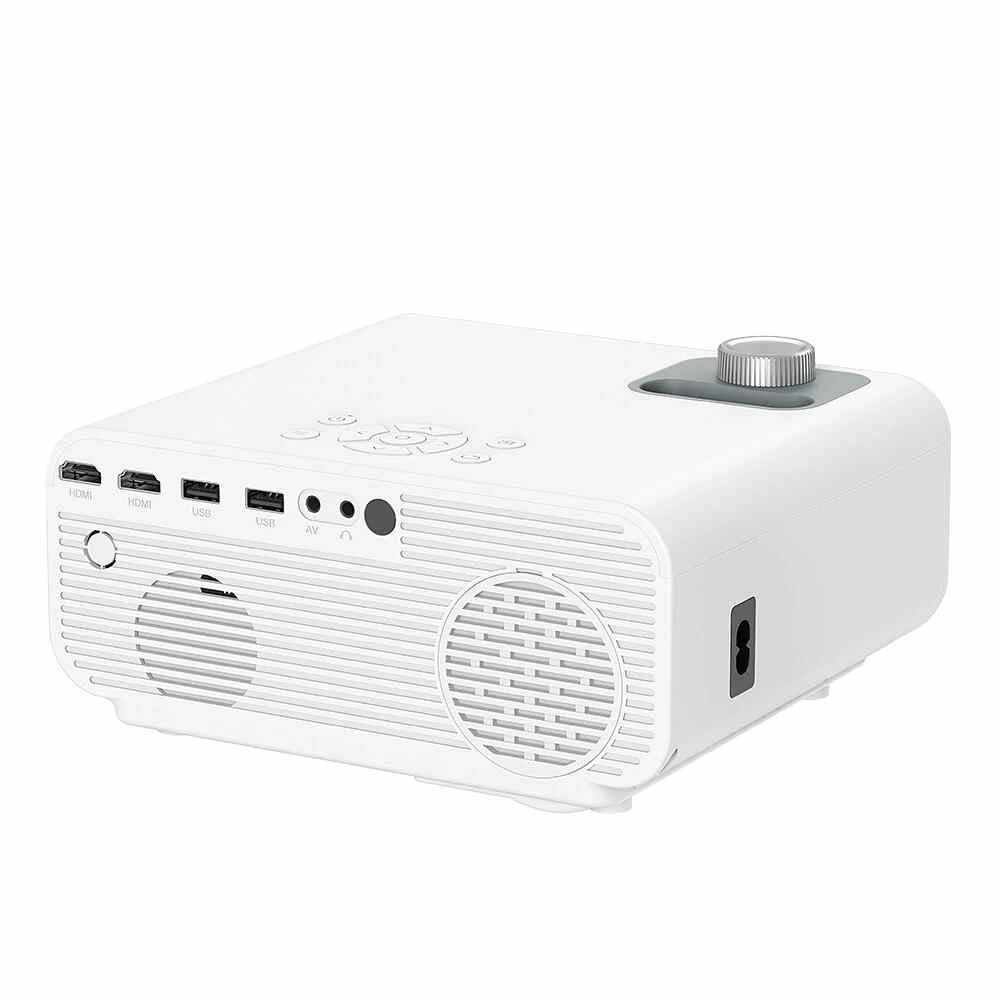 BlitzWolf BW-V5 LED Projector Physical 1080P Resolution 9000 Lumens Bluetooth 5.0 Portable Movie Compatible with TV Stick Smartphone HDMI USB AV Home Theater Video