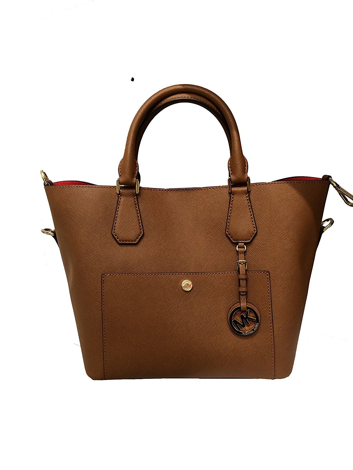Michael Kors Greenwich Large Saffiano Leather Grab Bag Navy (Brown)