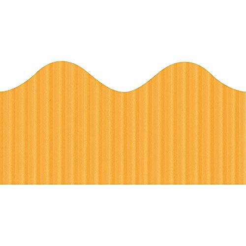 Bordette Scalloped Decorative Border P37074, 2-1/4" x 50', Sunset Gold, 1 Roll