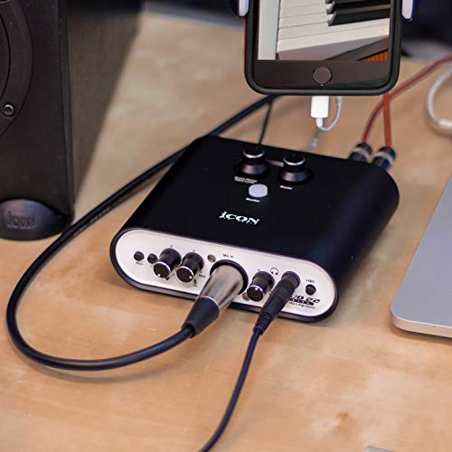 Icon Pro Audio USB Audio Interface with Mobile Streaming Capabilities, Duo 22 Live (1 mic preamp)