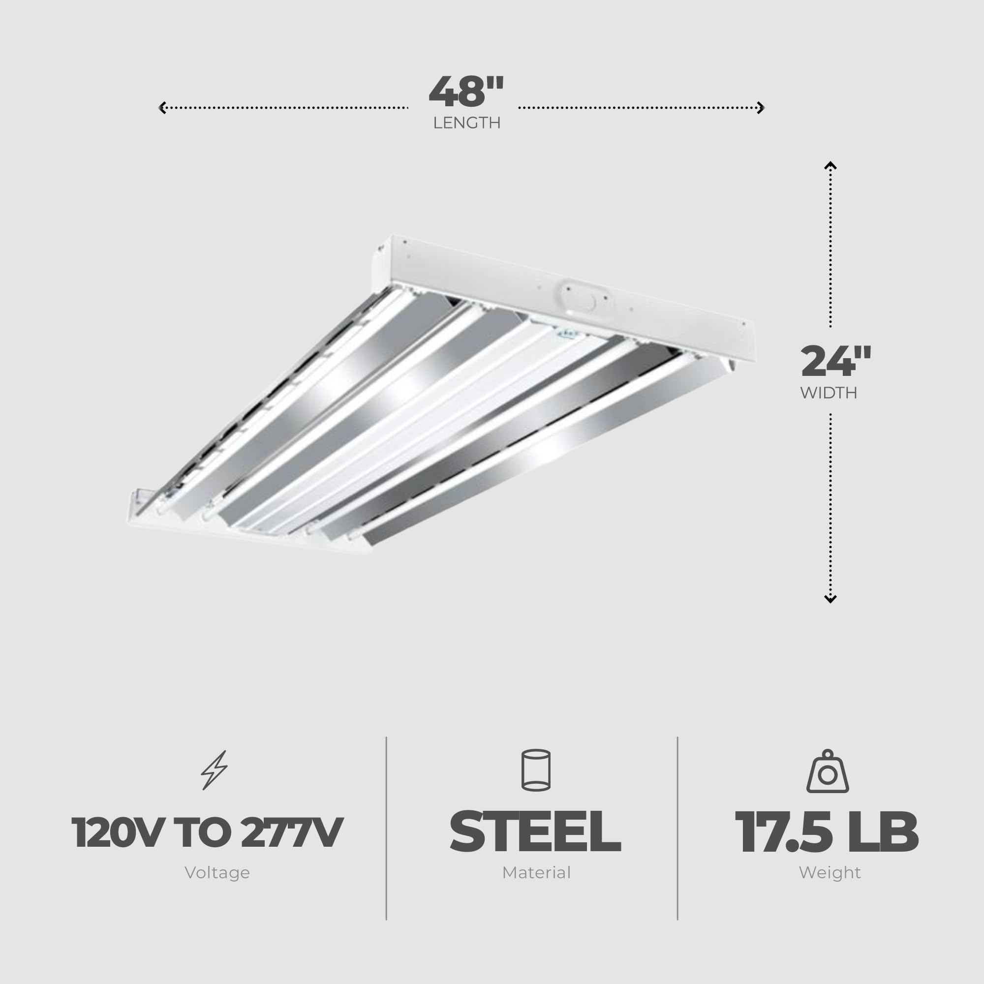 EATON Lighting HBL454T5HORT1 4' 4 Lamp T5 HBL Fixture