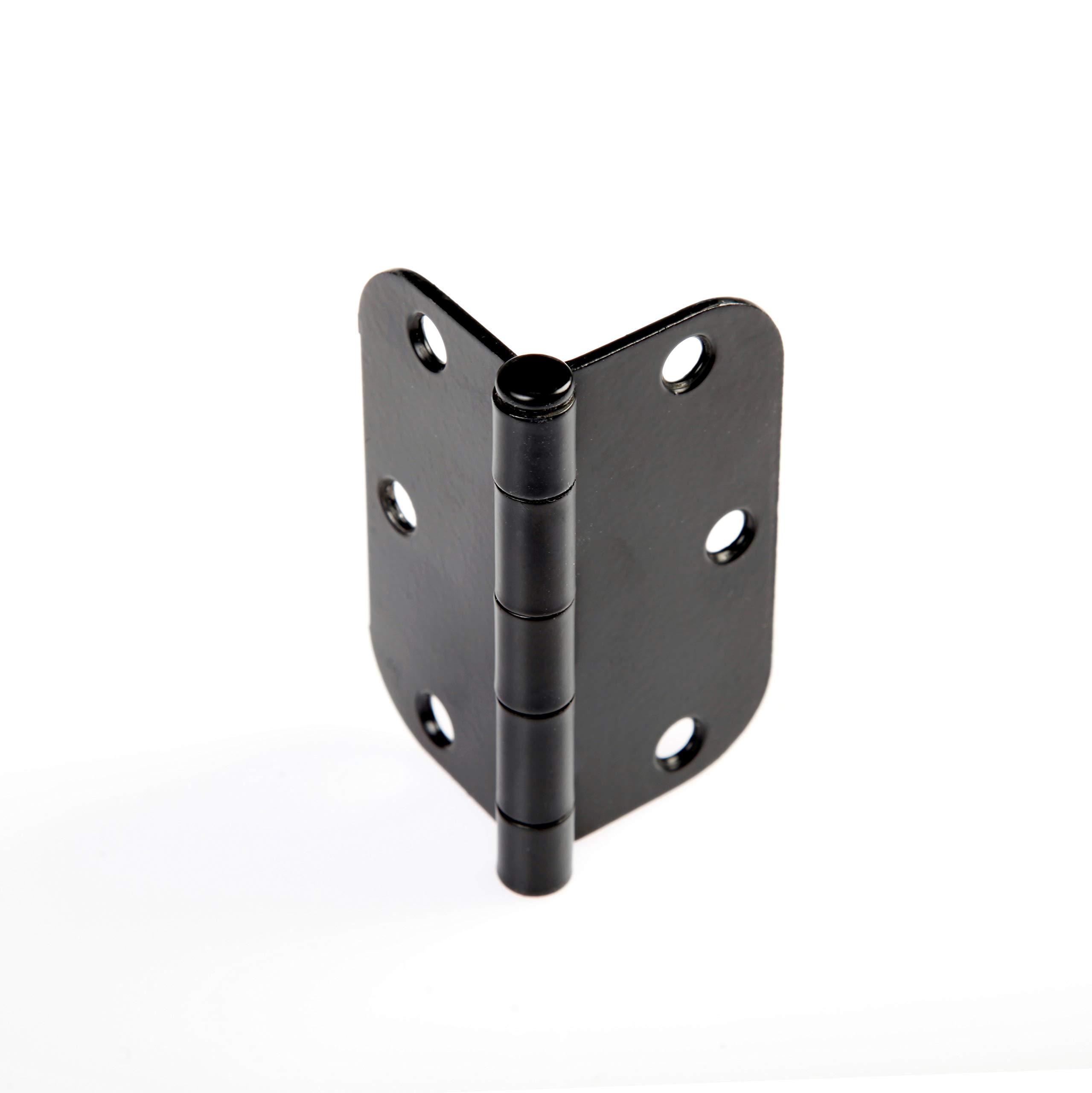 Brahmco 18 Pack | 3.5" Matte Black Door Hinges: 3.5 Inch x 3 1/2 Inch (5/8 Inch Radius Corner) Interior Door Hardware