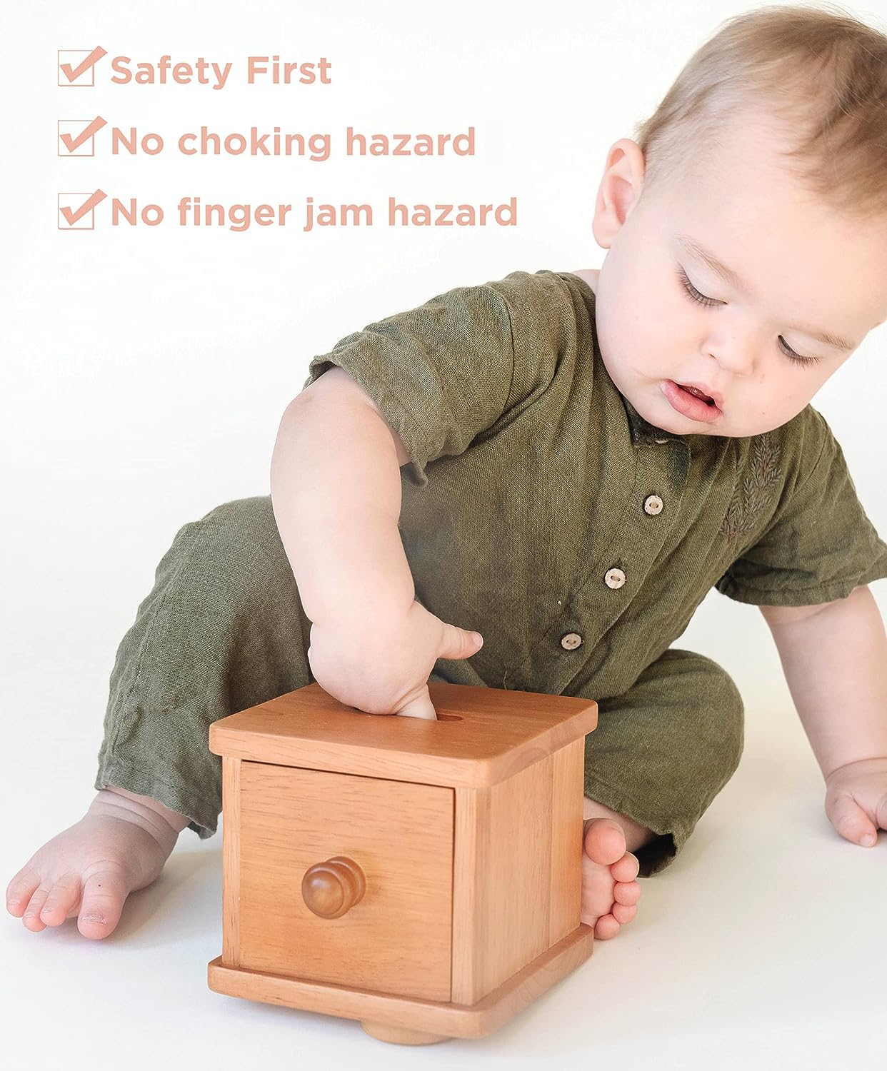 Montessori Coin Box Object Permanence - Wooden Coin Drop Toys for 1 Year Old - Develops Spatial Awareness & Cognitive Skills - Engaging and Educational Activity for Babies and Toddler Coins Toy