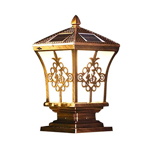 SPNEC Outdoor Lighting Solar Column Headlights Outdoor Doorpost Lights Waterproof Garden Lights Villa Wall Lights, Home Garden Viewing Lights Lawn Lights