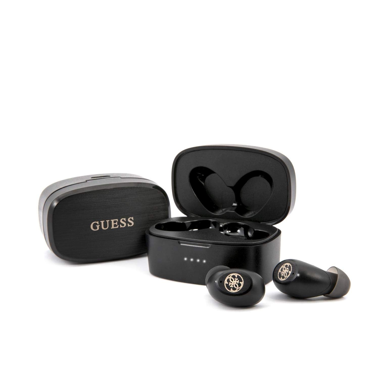 CG MOBILE Guess Earbuds with Charging Base and Built in Microphone Bluetooth 5.0 Earphones Black