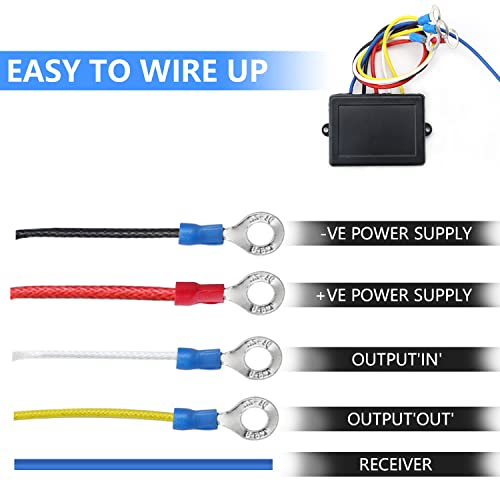 MaySpare Wireless Winch Remote Control Kit 100 Feet Handset Switch Controller 2pcs 12V Recovery Wireless Winch Remote Control for Car Truck Jeep ATV SUV