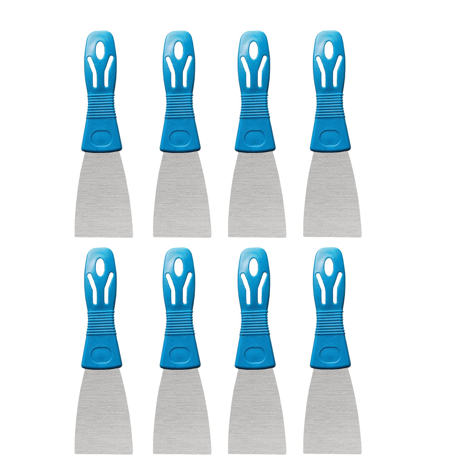 Putty Knife Scrapers, Spackle Knife, Metal Scraper Tool for Drywall Finishing, Plaster Scraping, Decals, and Wallpaper (8 Pack, 2â