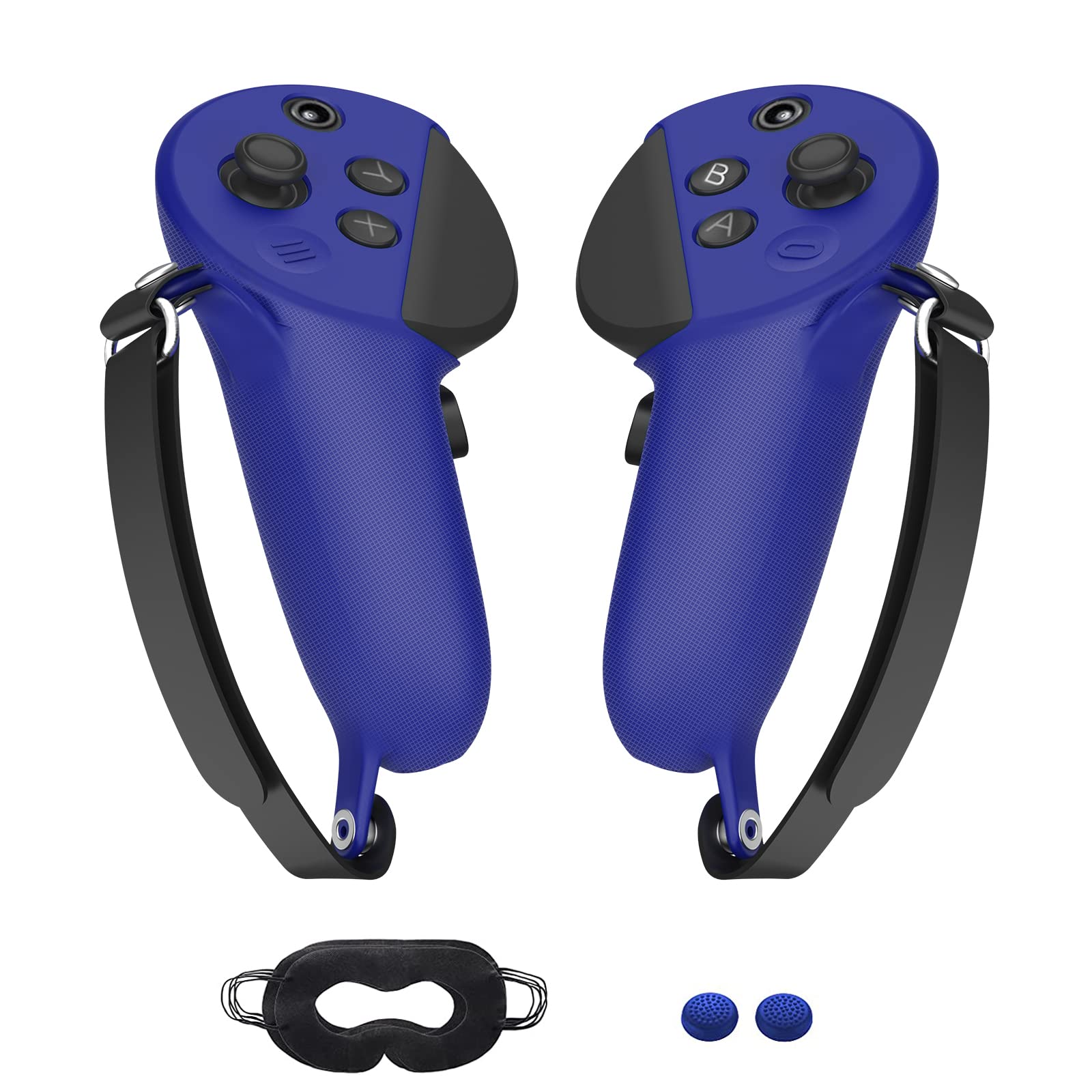 Controller Cover Compatible with Meta Quest Pro Accessories, Silicone Grip Cover with Knuckle Strap for Meta Pro Controller, Easy to Charge/Anti-throw/Steady Signal/Unobstructed Tracking (Blue)