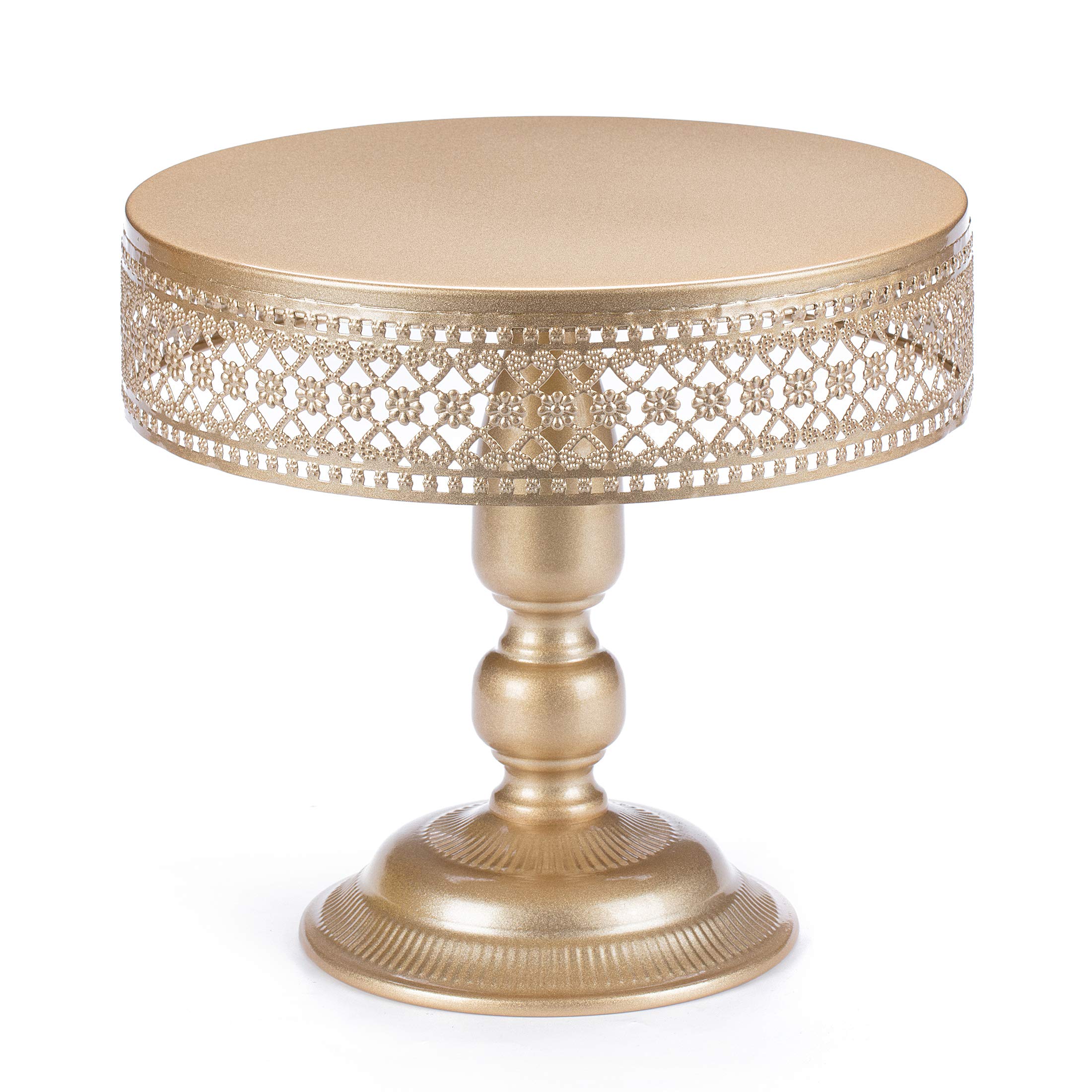 Hotity Star Heart 3-Piece Light Gold Cake Stand Set, diameter 8",10",12", Elegant Cake and Dessert Display Stands for Weddings, Birthdays, and Celebrations