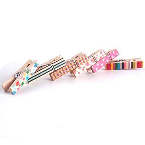 Z ZICOME Mini Wooden Clothespins Photo Paper Peg Craft Clips, 100 Pack