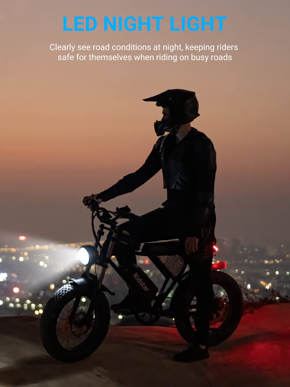 BENIFORE Electric Bike for Adults, 1000W 25MPH Electric Motorcycle, 20" Fat Tire Ebikes