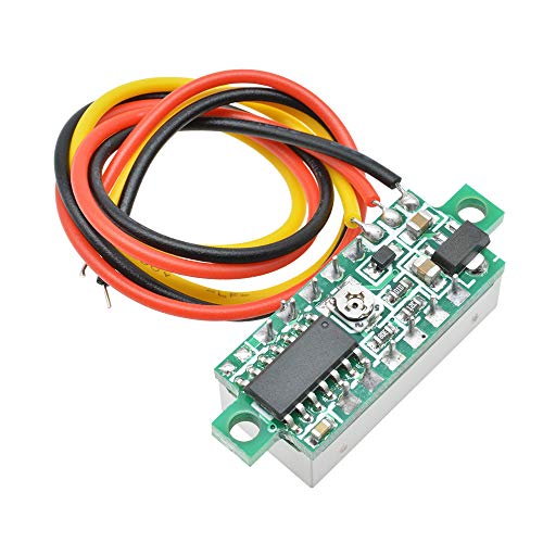 diymore 5PCS 0.28"Mini DC Voltmeter 3-Wire LED Display DC 0-100V Voltage Tester for 1-8s Lipo/Li-ion/LiMn/Li-Fe (White+Red+Yellow+Blue+Green)