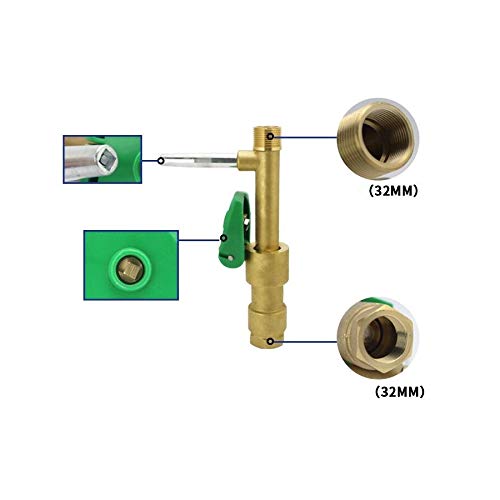 Brass Quick Coupler Valve Garden Hose Underground Irrigation Tool Sprinkler Key DN25 1-inch 1" Lockable Satety