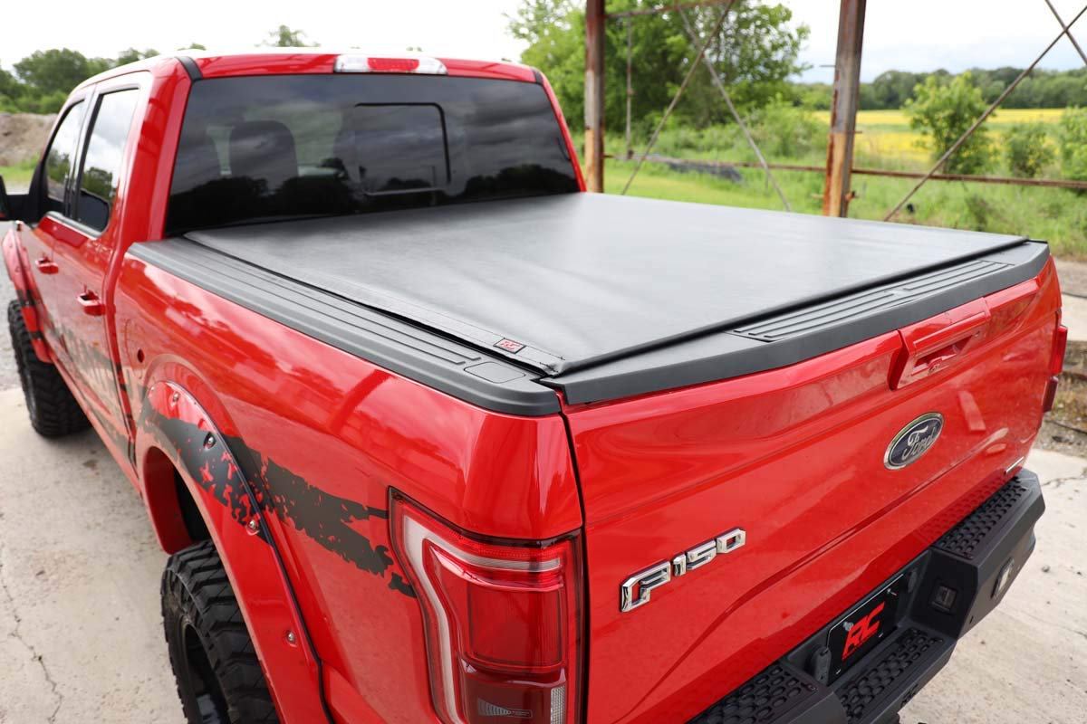Rough Country Soft Roll-Up Bed Cover for 15-22 Ford F-150 | 5'5" - 48220550