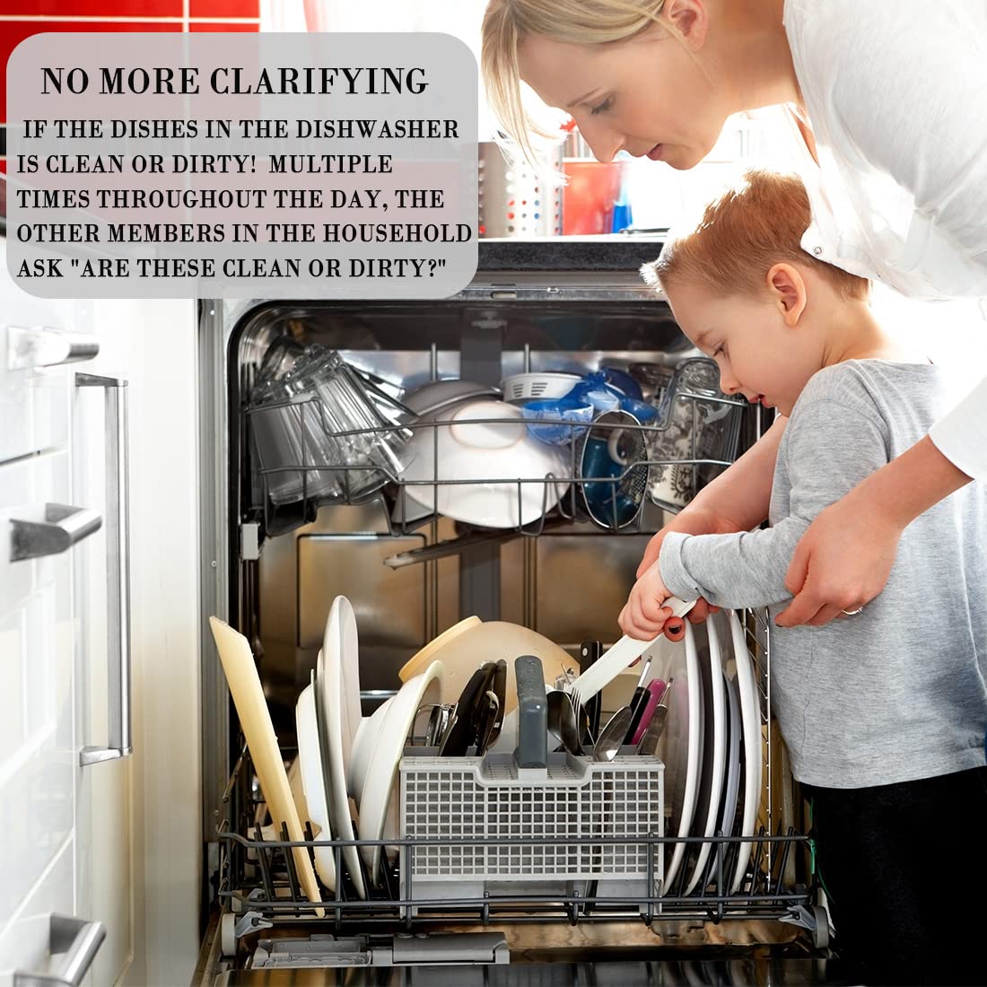 Clean and Dirty Magnet,Dishwasher Magnet Clean Dirty Sign Indicator,Reversible Dish Washer Sign, Double Sided Strong Kitchen Flip Indicator,Apartment Must Haves Kitchen Necessities