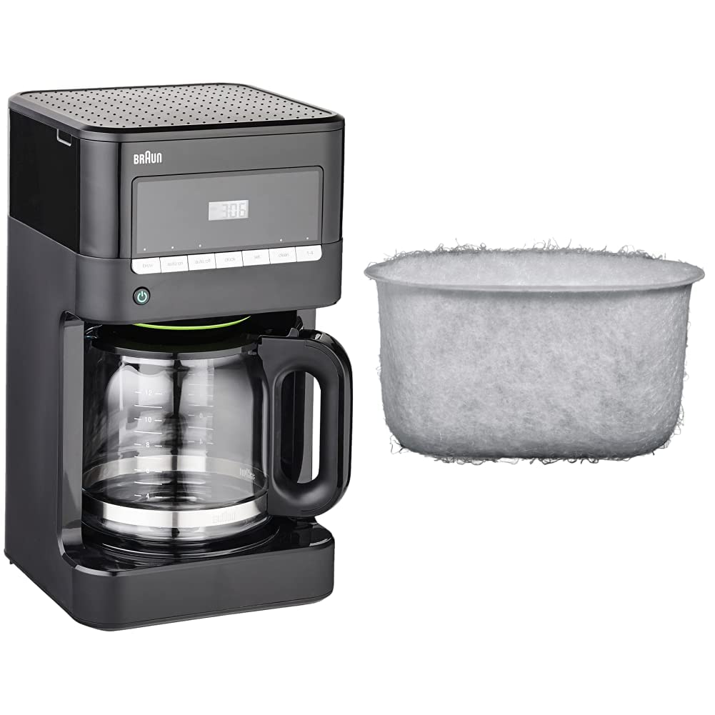 Braun Brew Sense Drip Coffee Maker (KF7000BK) Charcoal Filter