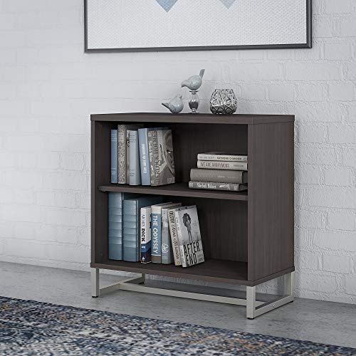 Bush Business Furniture Method 2 Shelf Bookcase Cabinet in Storm Gray
