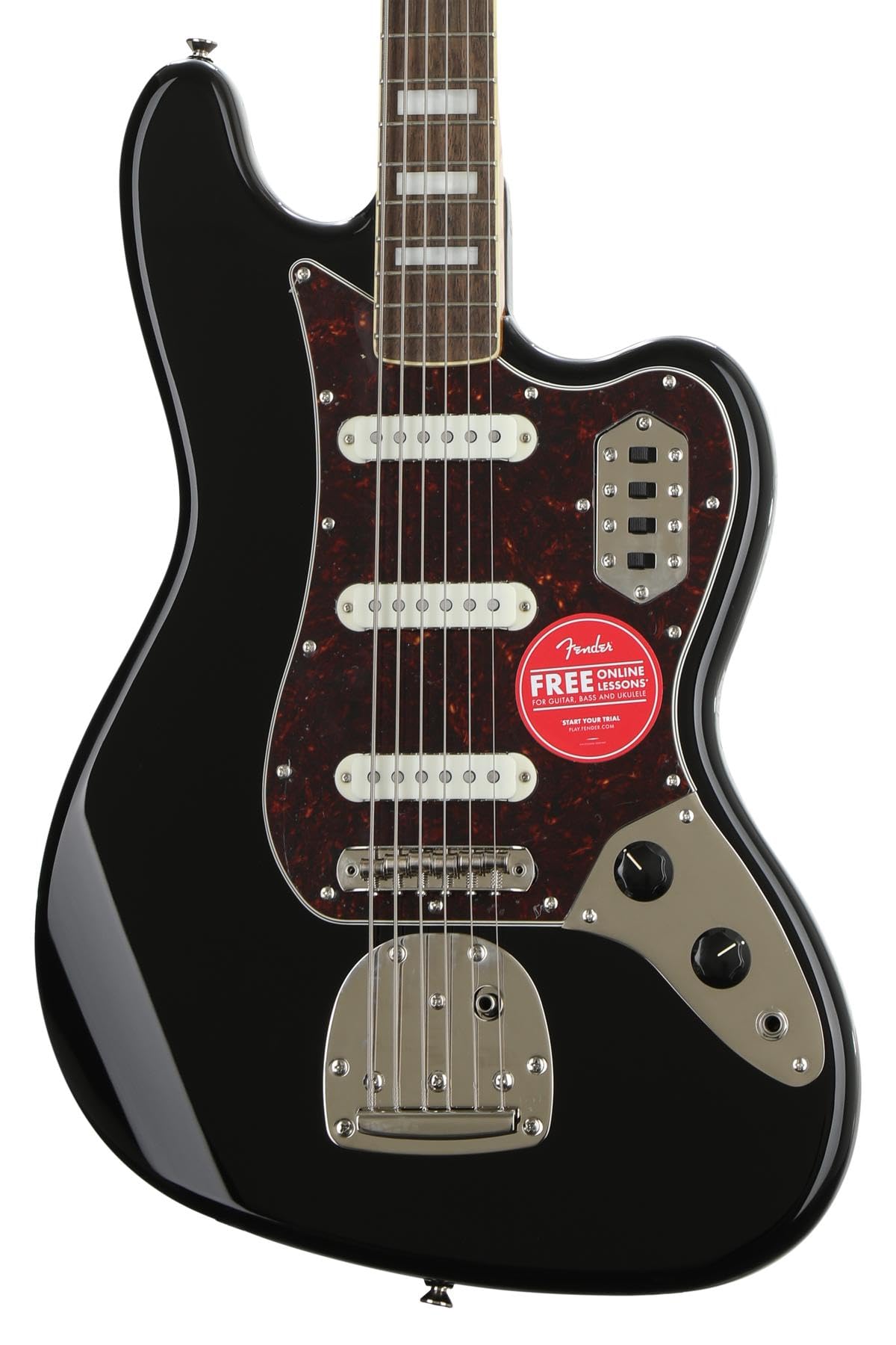 Squier Classic Vibe 6-String Bass VI, Black, Laurel Fingerboard