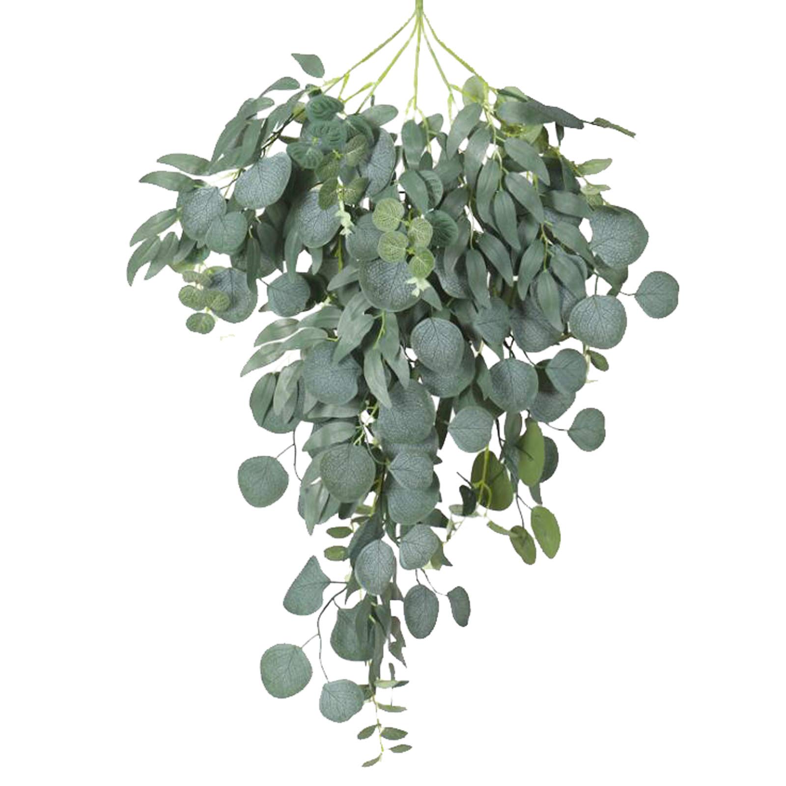 MOOVGTP Eucalyptus Swags, 31.5inch Artificial Hanging Eucalyptus Plants Green Eucalyptus Garland Eucalyptus Teardrop Swag Front Door Eucalyptus Flower for Home Garden Wedding Decoration