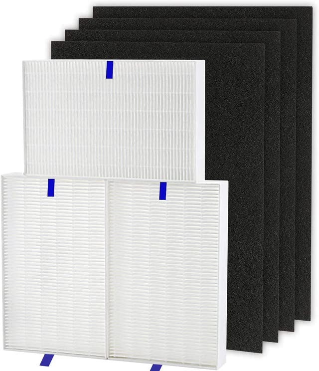 Replacements for Honeywell Filter R & HPA300 Filter (3 HEPA Filters & 4 Carbon Prefilters)