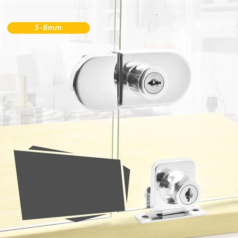 Cabinet Locks with Keys Double Door Lock with Key for Glass Door Lock Punch Free Display Cabinet Euro Cylinder Lock