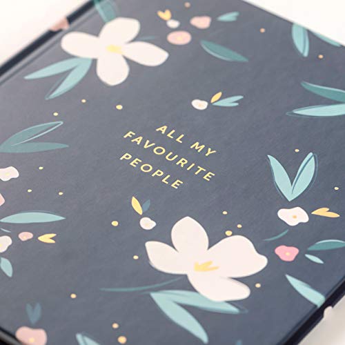 Busy B Large Address Book with Alphabetical tabs, Address Change Stickers & Pocket, Pretty Petals