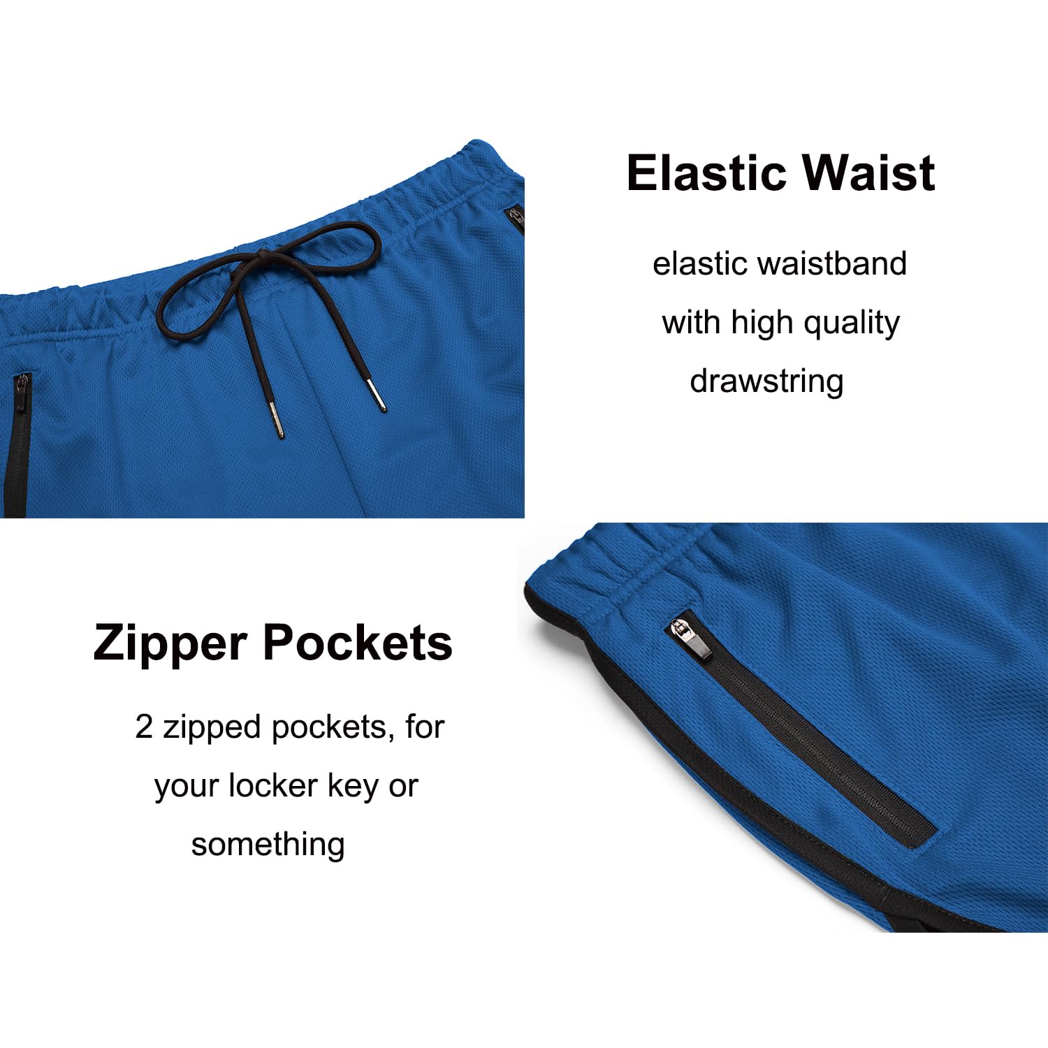 COOFANDY Men's 2 Pack Running Shorts 3" Lightweight Athletic Shorts Gym Workout Shorts with Zipper Pockets Black/White