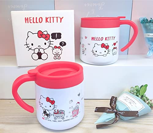 Everyday Delights Hello Kitty Stainless Steel Insulated Cup with Lid, 350ml
