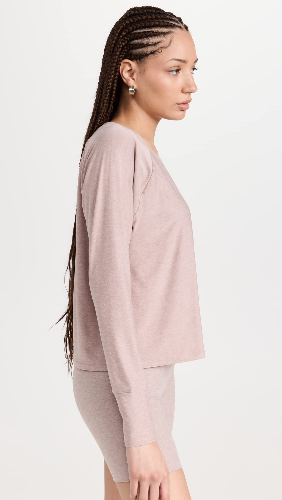 Beyond Yoga Women's Featherweight Daydreamer Pullover, Chai, Tan, LG