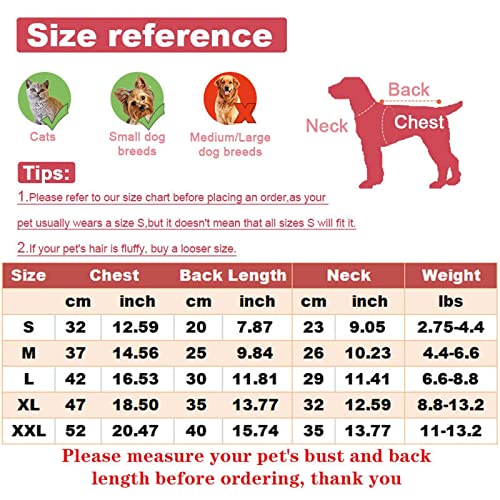 Fleece Pet Elastic Jumpsuit with Pull Ring, Dog Pajamas for Small Dogs Cats, Warm Fleece Pet Dog Jumpsuit with Pull Ring Clothes Puppy Cat Coat Jacket Outfits (M, Pink)