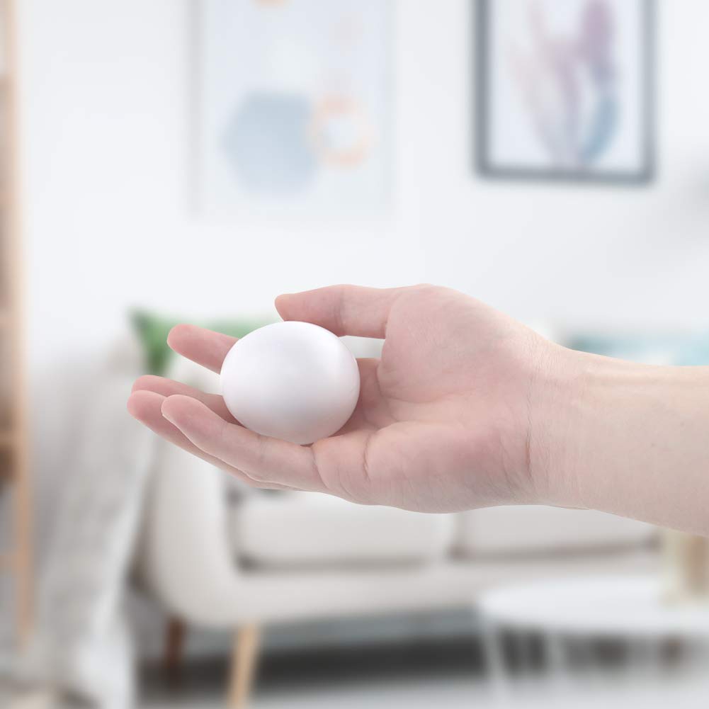 SallyFashion 30 PCS White Plastic Eggs Paintable Easter Eggs Fake Eggs for Crafts Easter Hunts Basket Fillers Easter Gift and Party Favor
