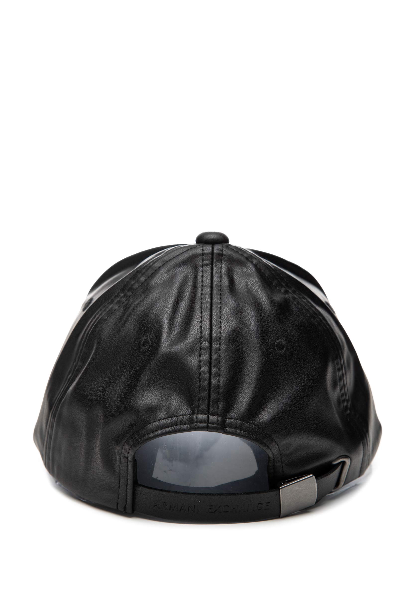 AX Armani Exchange mens Logo Hat Baseball Cap, Black, One Size US